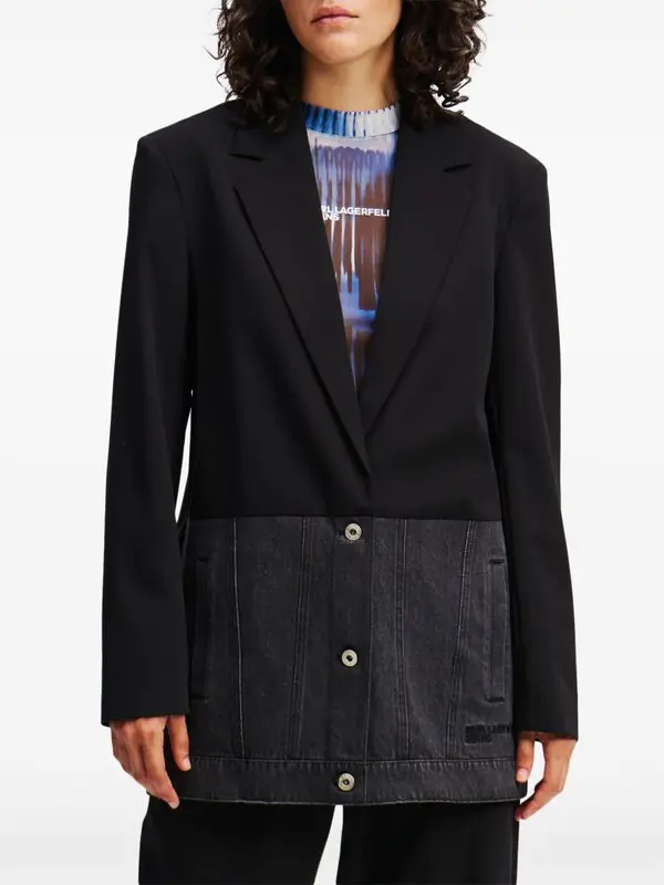 Karl Lagerfeld Mixed-material Blazer