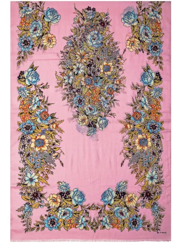 Etro Floral-print Scarf - Pink