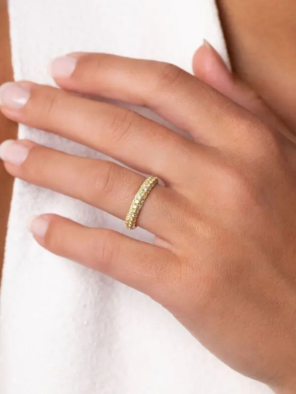 VEYNOU 18kt Recycled Gold Pavé Diamond Eternity Ring