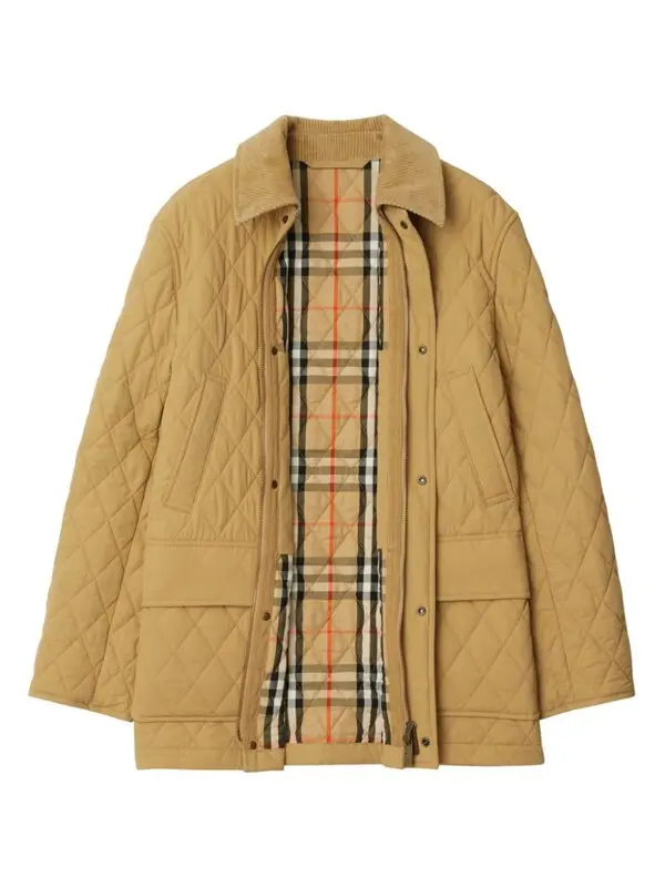 Burberry Diamond-quilted Jacket - Neutrals