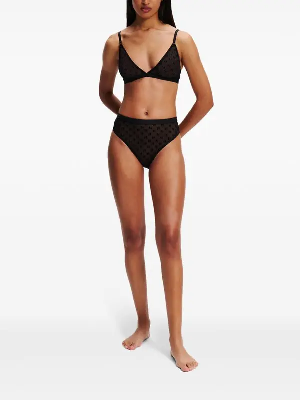 Karl Lagerfeld Monogram Mesh Bra