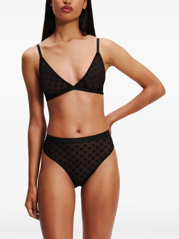 Karl Lagerfeld Monogram Mesh Bra