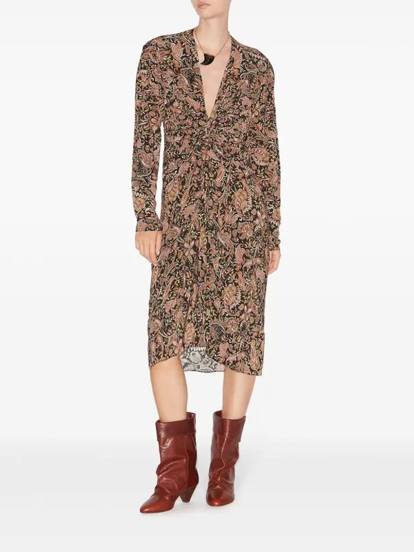 MARANT ETOILE Zeliha Floral Midi Dress