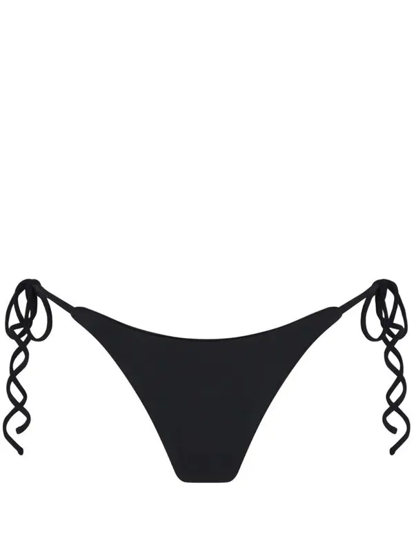 LET'S SWIM Side-tie Bikini Bottom - Black