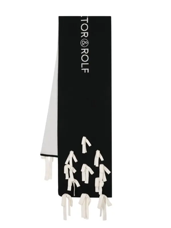 Viktor & Rolf Logo-jacquard Scarf - Black