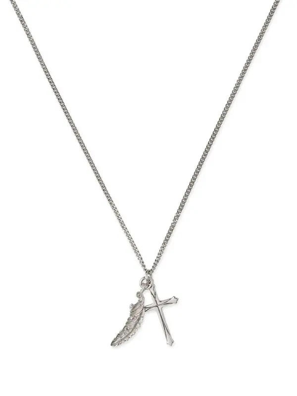 Emanuele Bicocchi Piuma Pendant Necklace - Silver