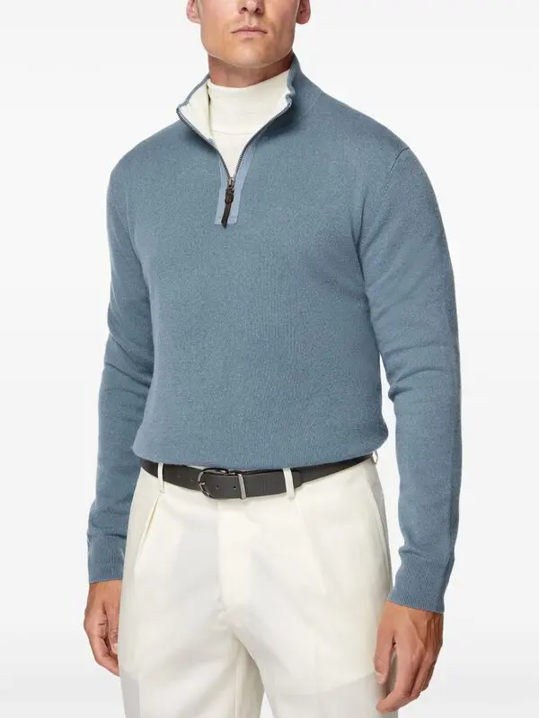 Boggi Milano Cashmere Half-zip Jumper