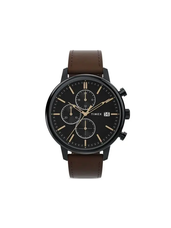 TIMEX Chicago 45mm Chronograph Watch - Black