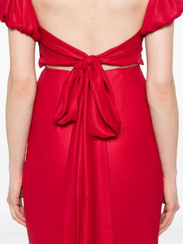 PARLOR Open-back Maxi Dress - Red