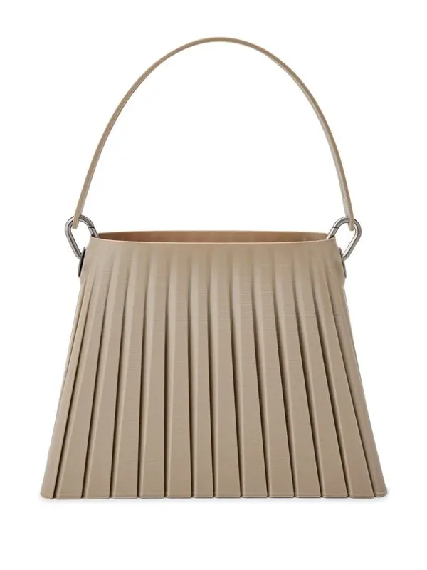 TOUCHLESS Pleated 3d-printed Shoulder Bag - Neutrals