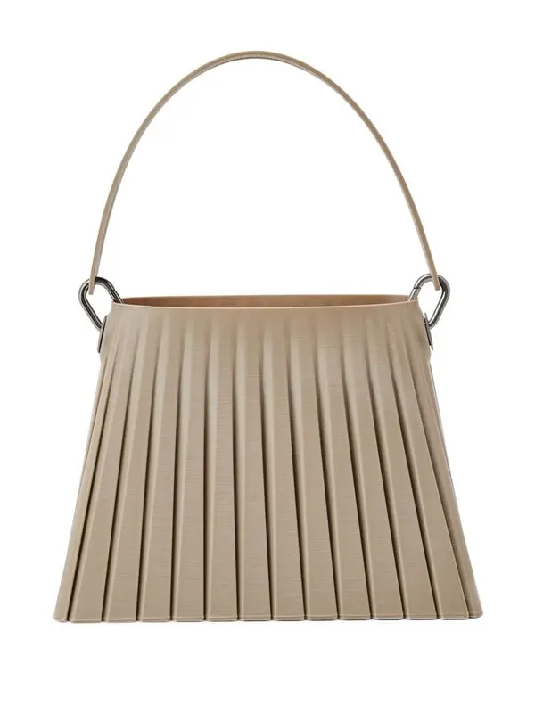 TOUCHLESS Pleated 3d-printed Shoulder Bag - Neutrals
