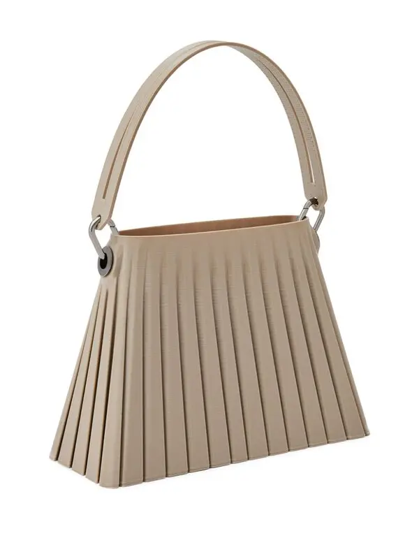 TOUCHLESS Pleated 3d-printed Shoulder Bag - Neutrals