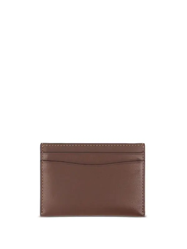 COACH Leather Card Case - Brown