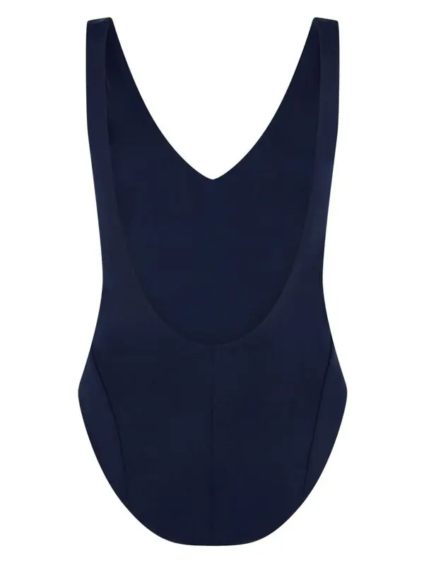 LET'S SWIM Shark-print One-piece Swimsuit - Blue