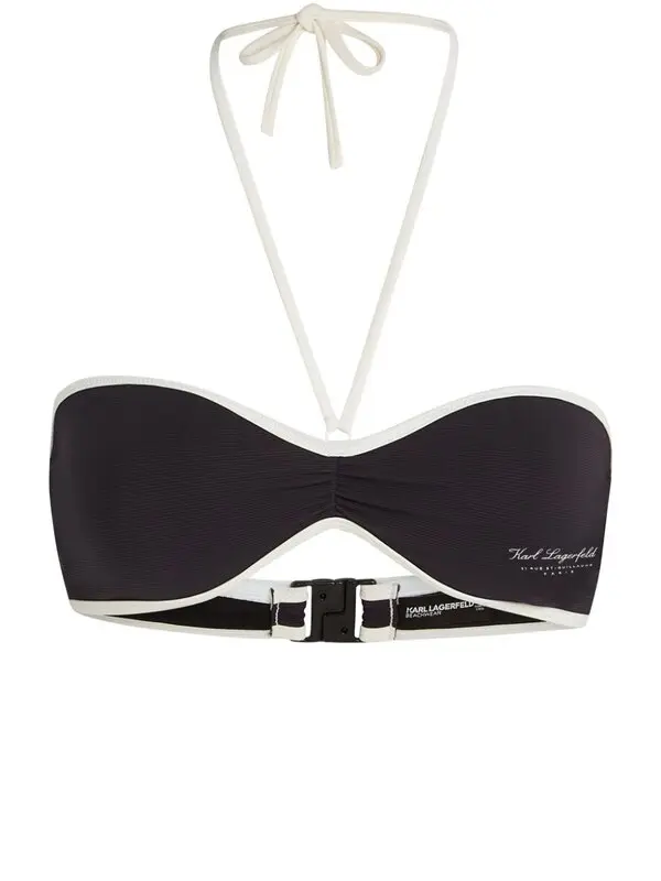 Karl Lagerfeld Hotel Karl Bikini Top - Black