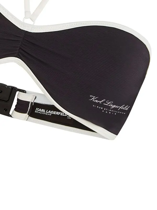 Karl Lagerfeld Hotel Karl Bikini Top - Black
