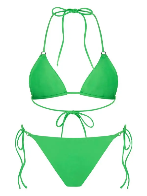 LET'S SWIM Triangle Bikini Top - Green