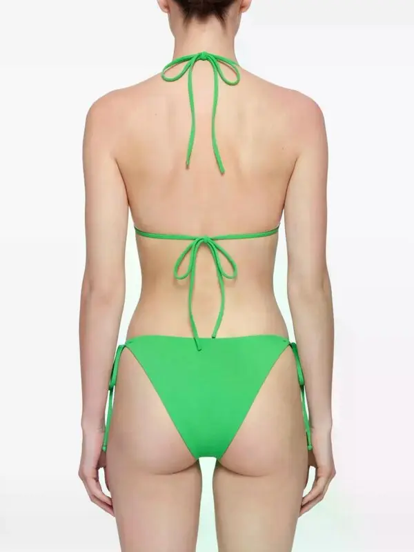 LET'S SWIM Triangle Bikini Top - Green