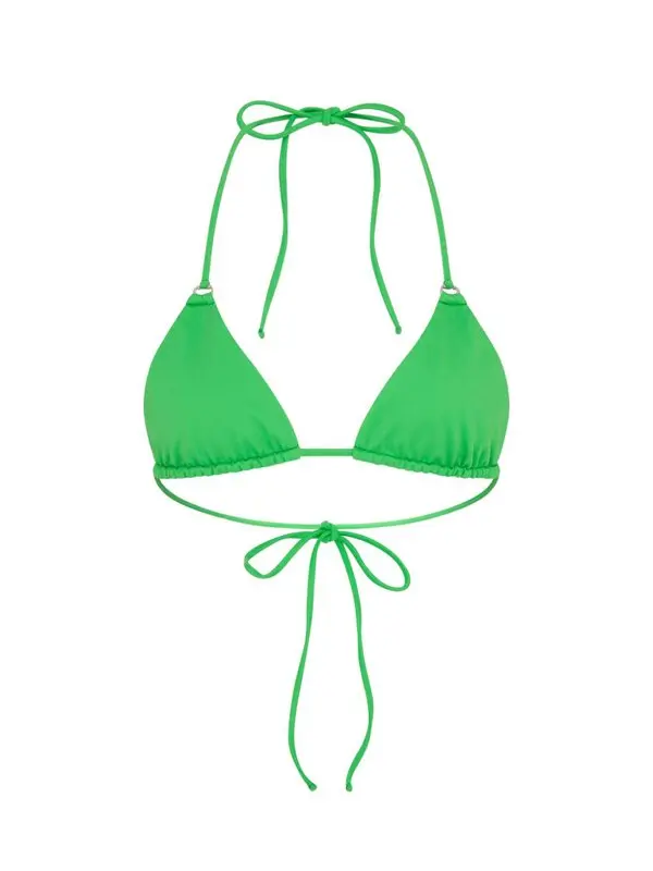 LET'S SWIM Triangle Bikini Top - Green