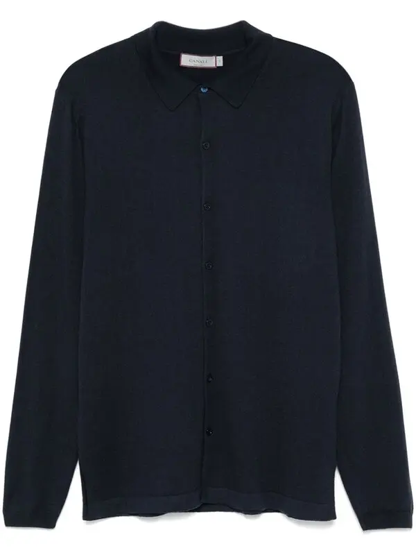 Canali Fine-knit Shirt - Blue