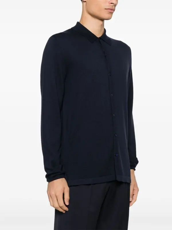 Canali Fine-knit Shirt - Blue