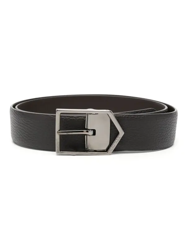 Canali Tumbled Leather Belt - Brown