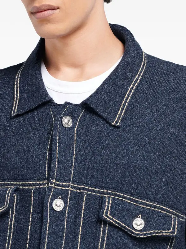 BARRIE Oversized Denim Jacket - Blue