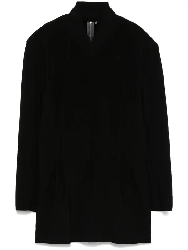 Norma Kamali Shoulder-pads Zip Mini Dress