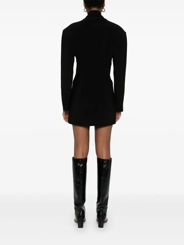 Norma Kamali Shoulder-pads Zip Mini Dress