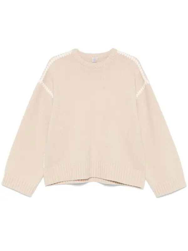 TOTEME Embroidered-trim Sweater