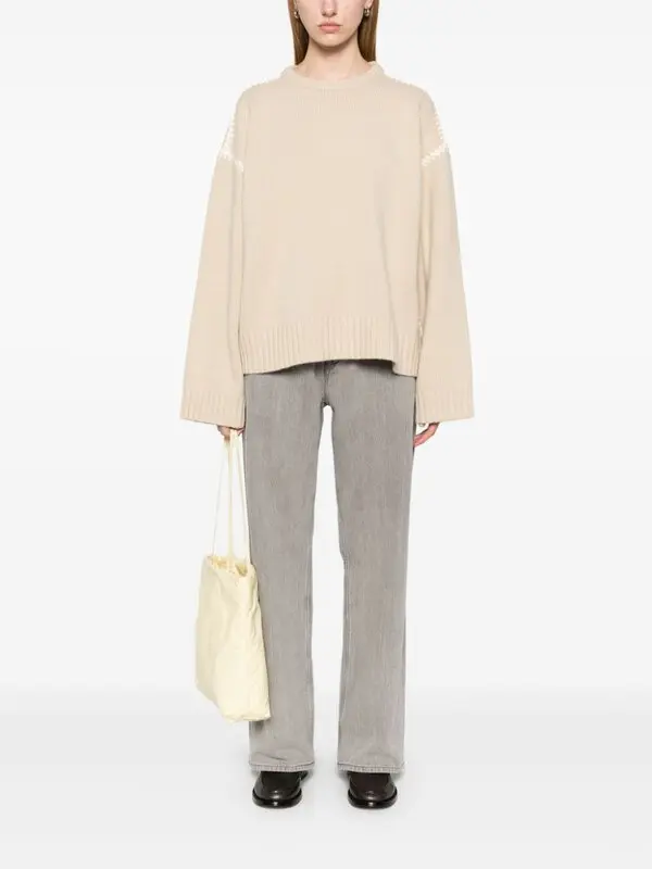 TOTEME Embroidered-trim Sweater