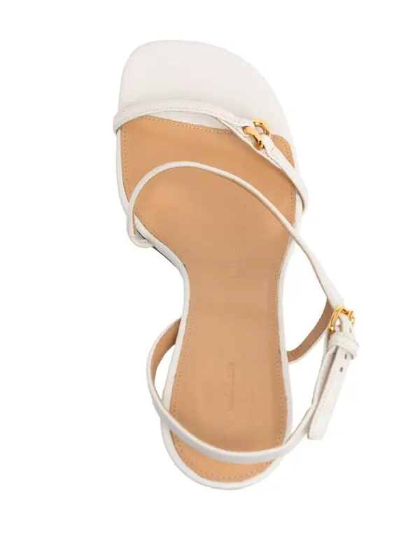 JW Anderson 100mm Logo-heel Sandals - White