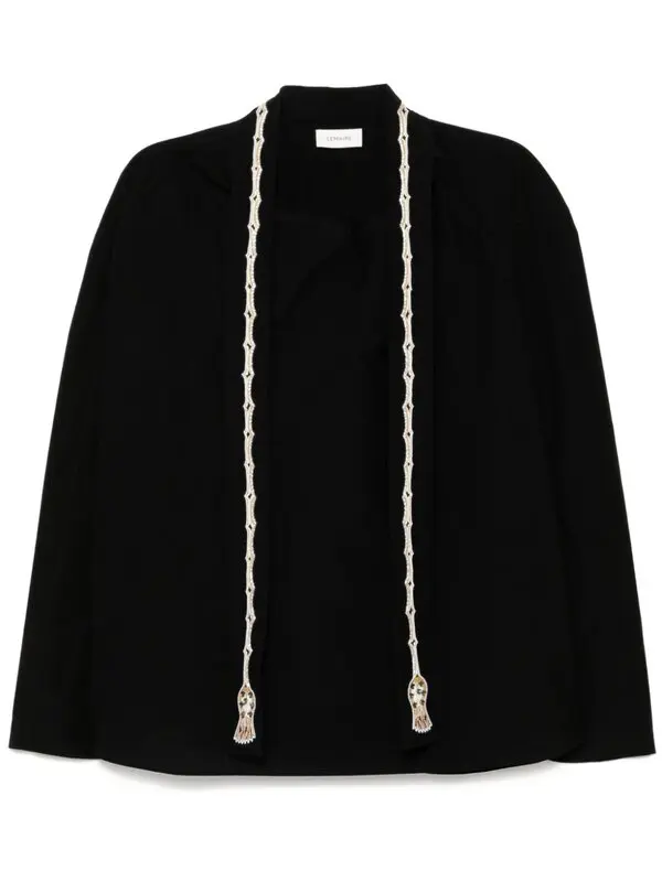 LEMAIRE Embroidered Ascot Blouse