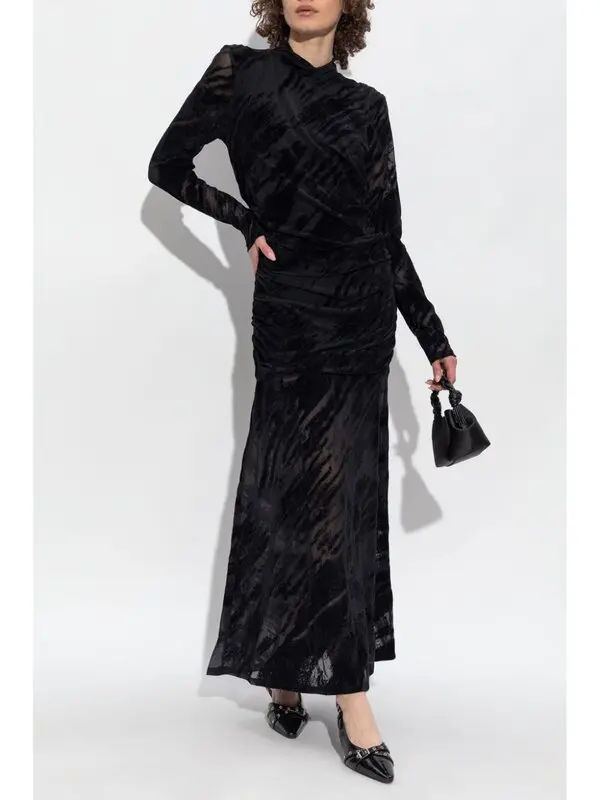 GESTUZ Long-sleeved Ankle-length Dress