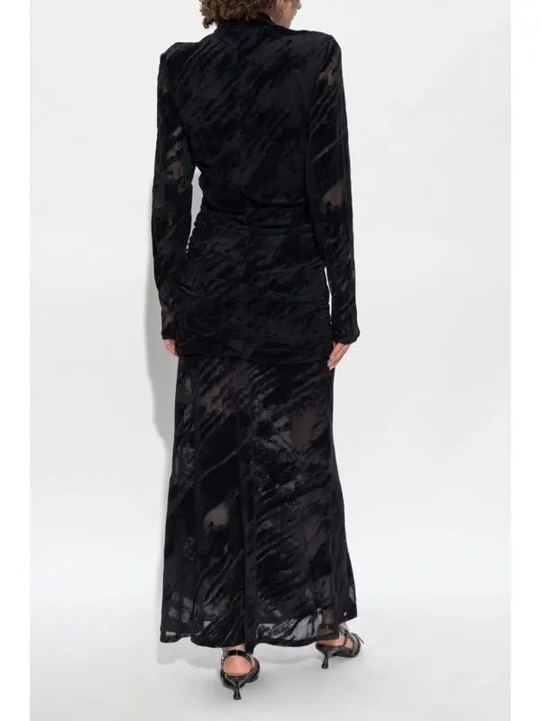 GESTUZ Long-sleeved Ankle-length Dress