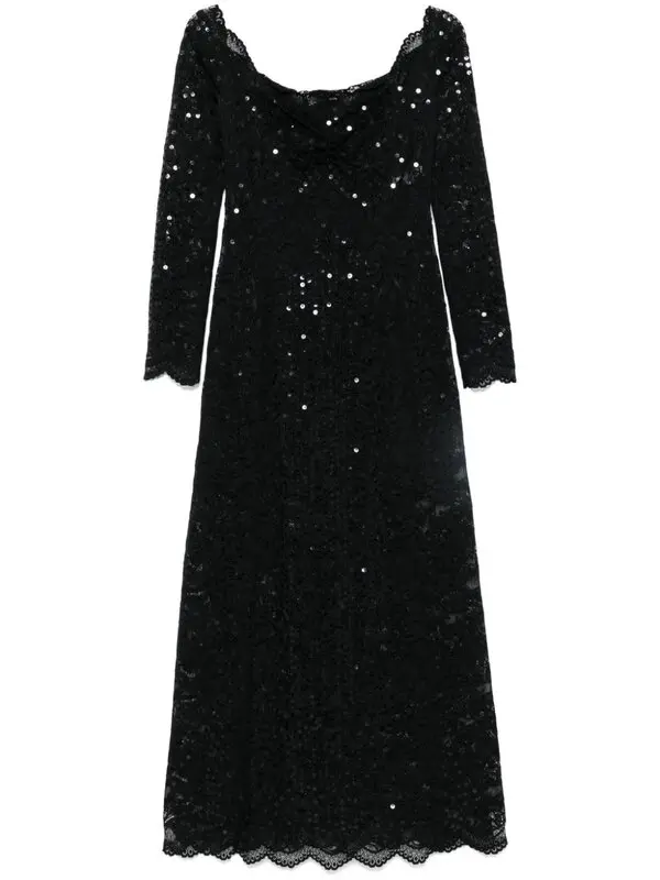 Rabanne Sequin-embroidered Lace Maxi Dress