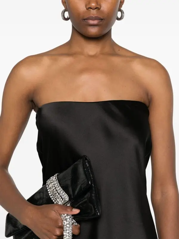 Norma Kamali Bias-cut Strapless Mini Dress