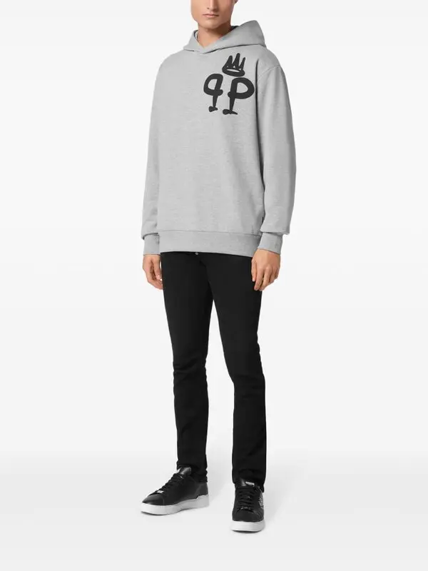 Philipp Plein Logo-print Hoodie - Grey
