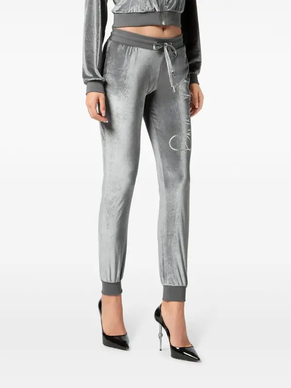 Philipp Plein Crystal Signature Trousers - Grey