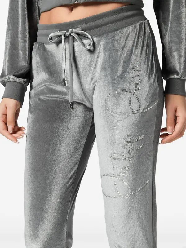 Philipp Plein Crystal Signature Trousers - Grey