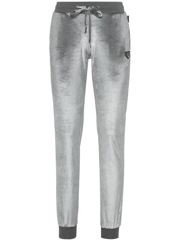 Philipp Plein Strass Skull Trousers - Grey