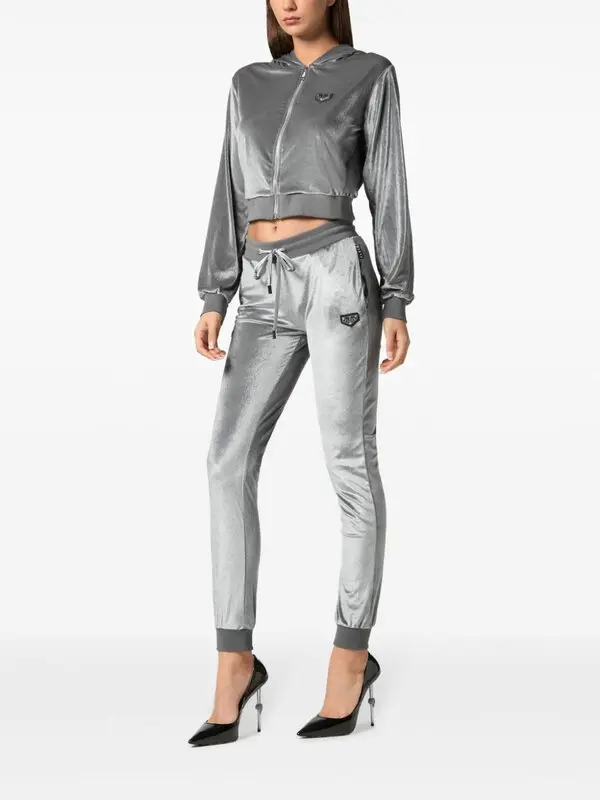Philipp Plein Strass Skull Trousers - Grey