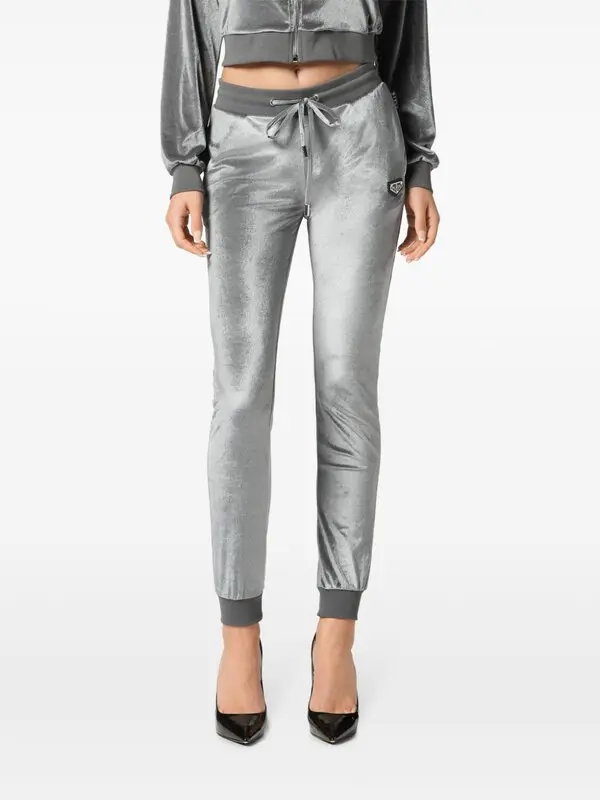 Philipp Plein Strass Skull Trousers - Grey