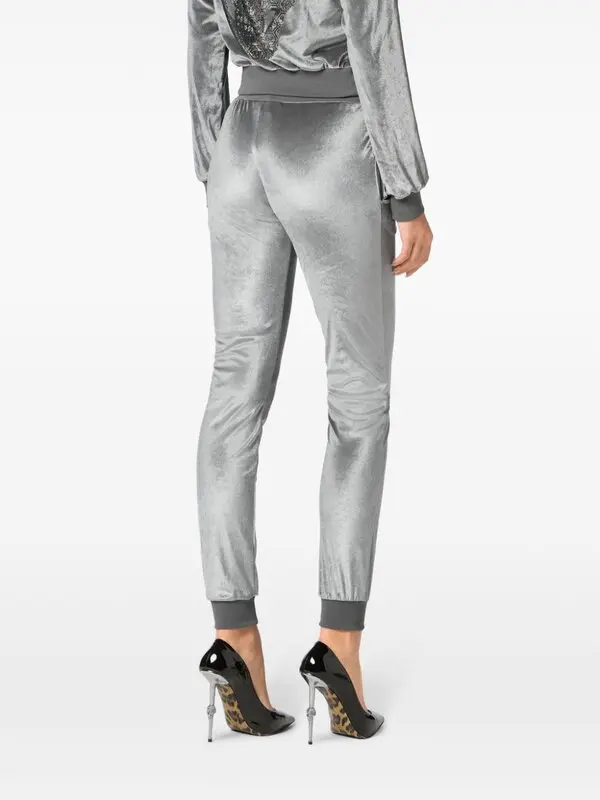 Philipp Plein Strass Skull Trousers - Grey