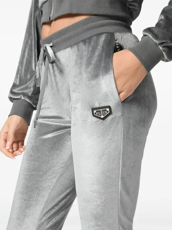 Philipp Plein Strass Skull Trousers - Grey