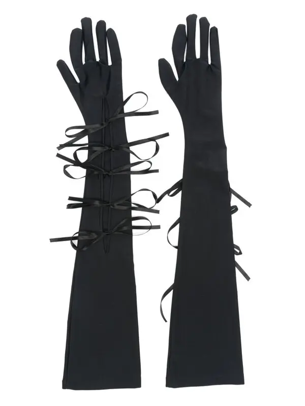 ATU BODY COUTURE Satin Gloves - Black