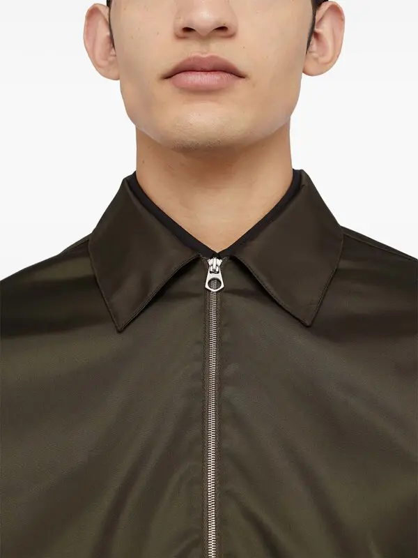 JIL SANDER Zip-up Shirt Jacket - Green