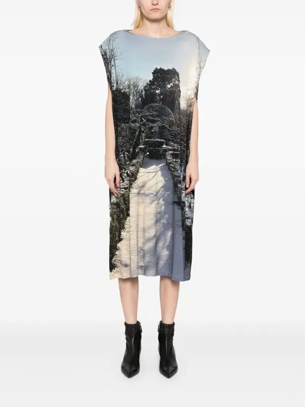 AGNES B. Graphic Print Dress