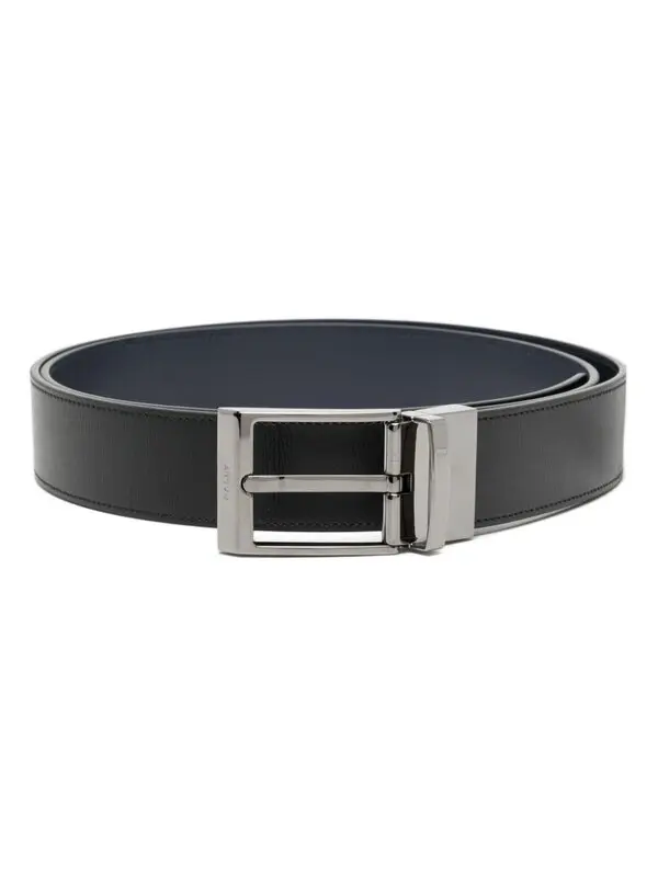 Bally Leather Bucket Belt - Black