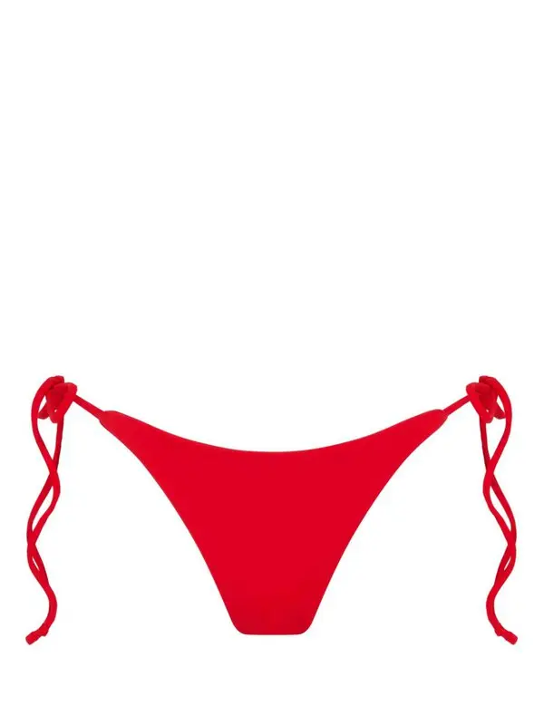 LET'S SWIM Side-tie Bikini Bottoms - Red